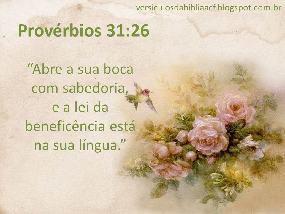 Versículos da Bíblia ACF : Provérbios 31:26