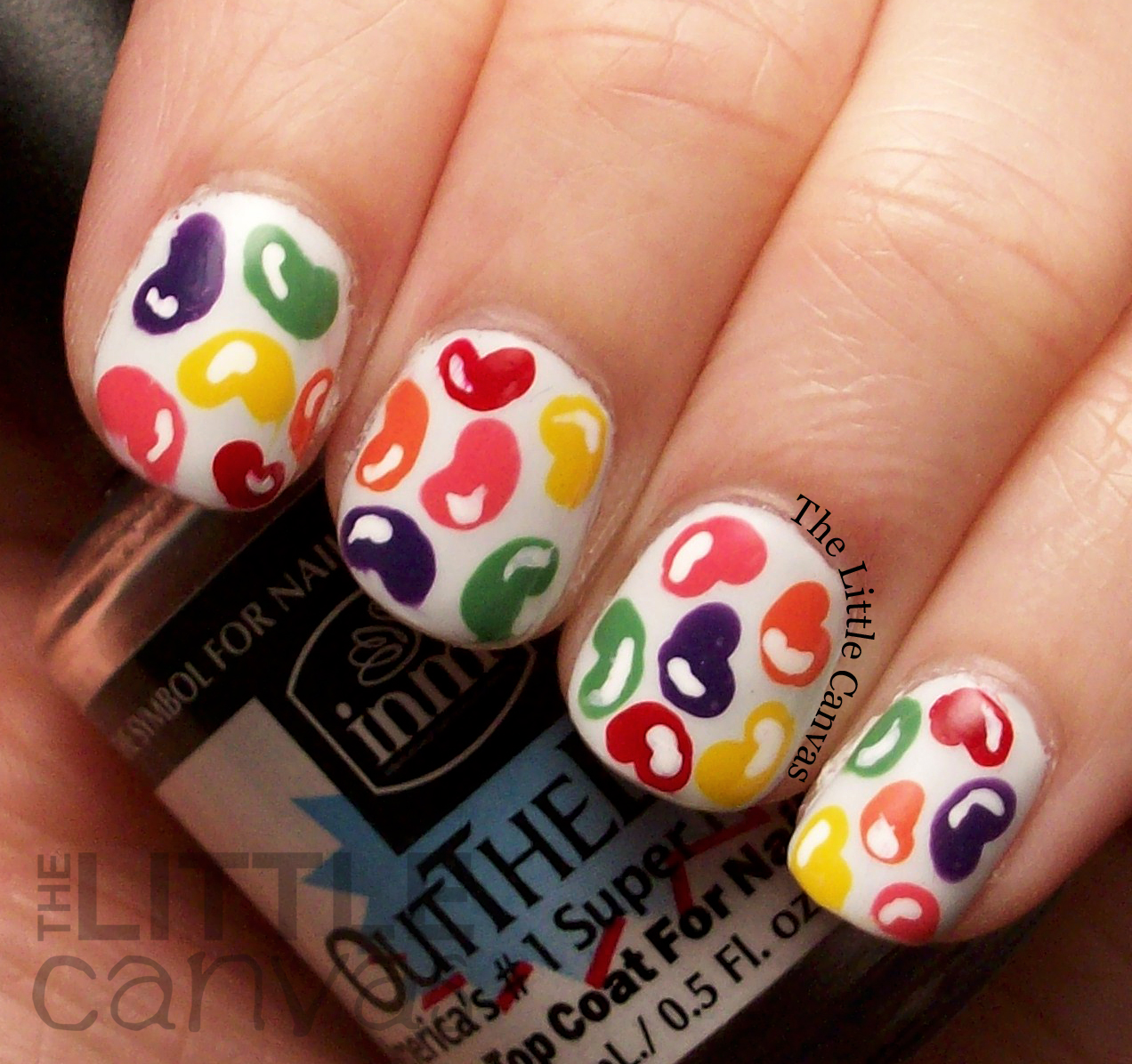 Twinsie Tuesday - Gifted Polish - Jelly Bean Nail Art - The Little Canvas