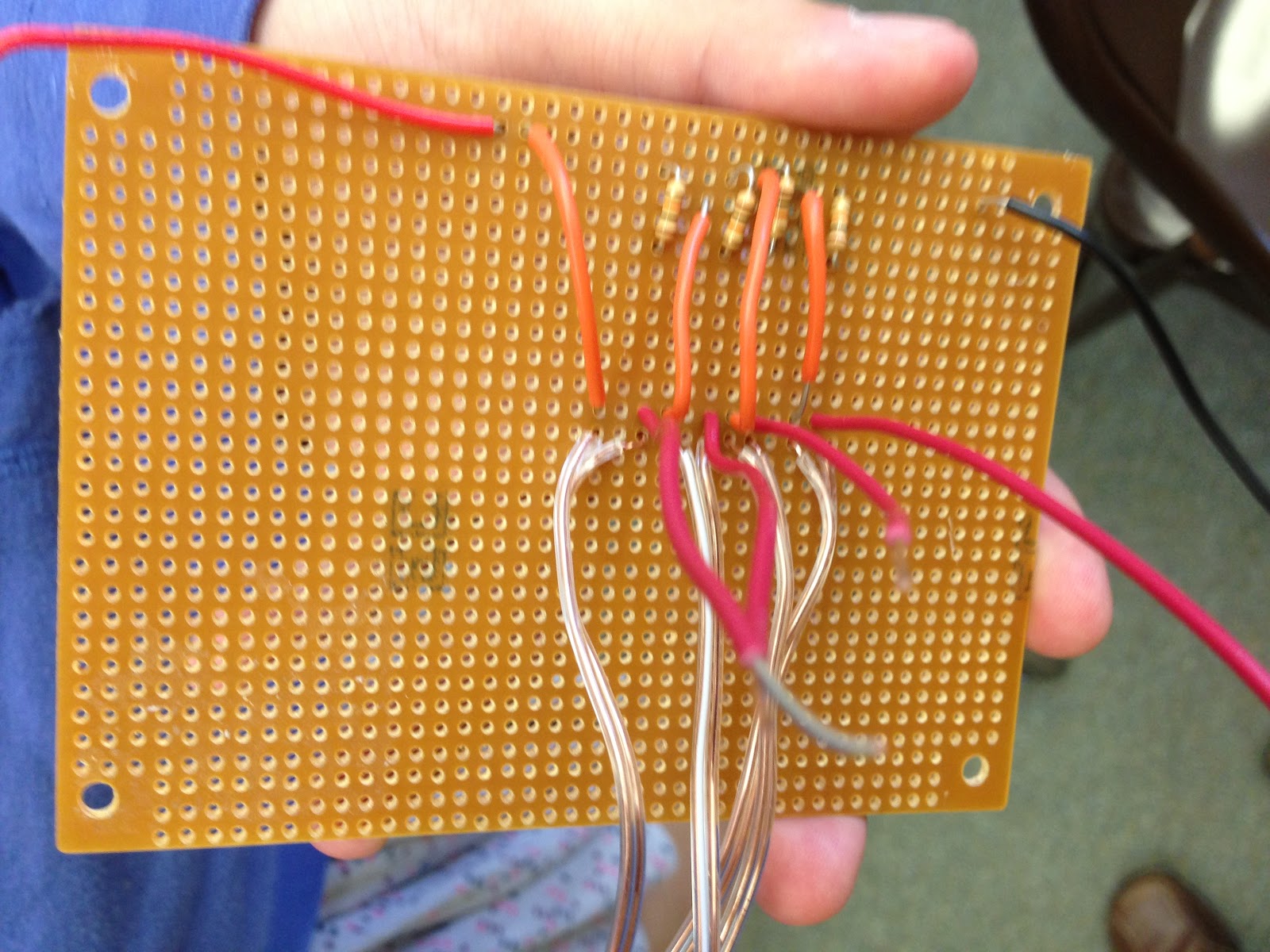 Sensor-Based Electronic Art: Perf Board Progress