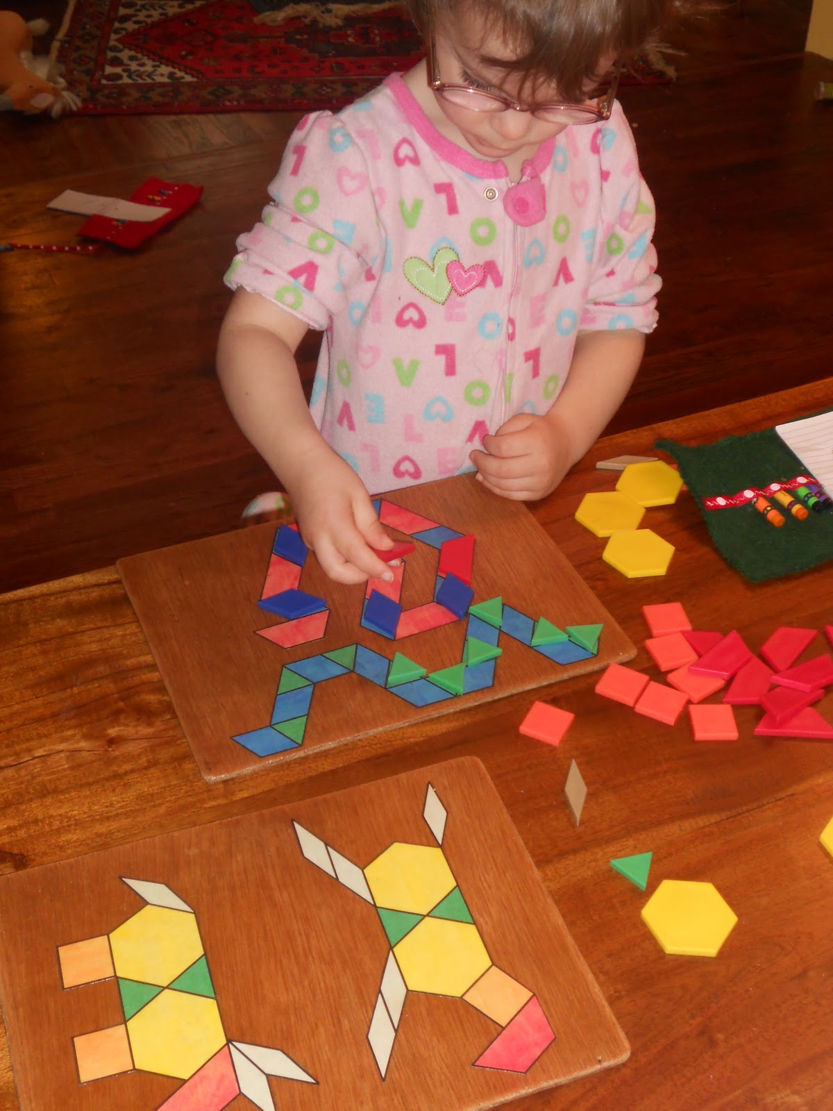 The Five of Us: Wooden Pattern Block Templates