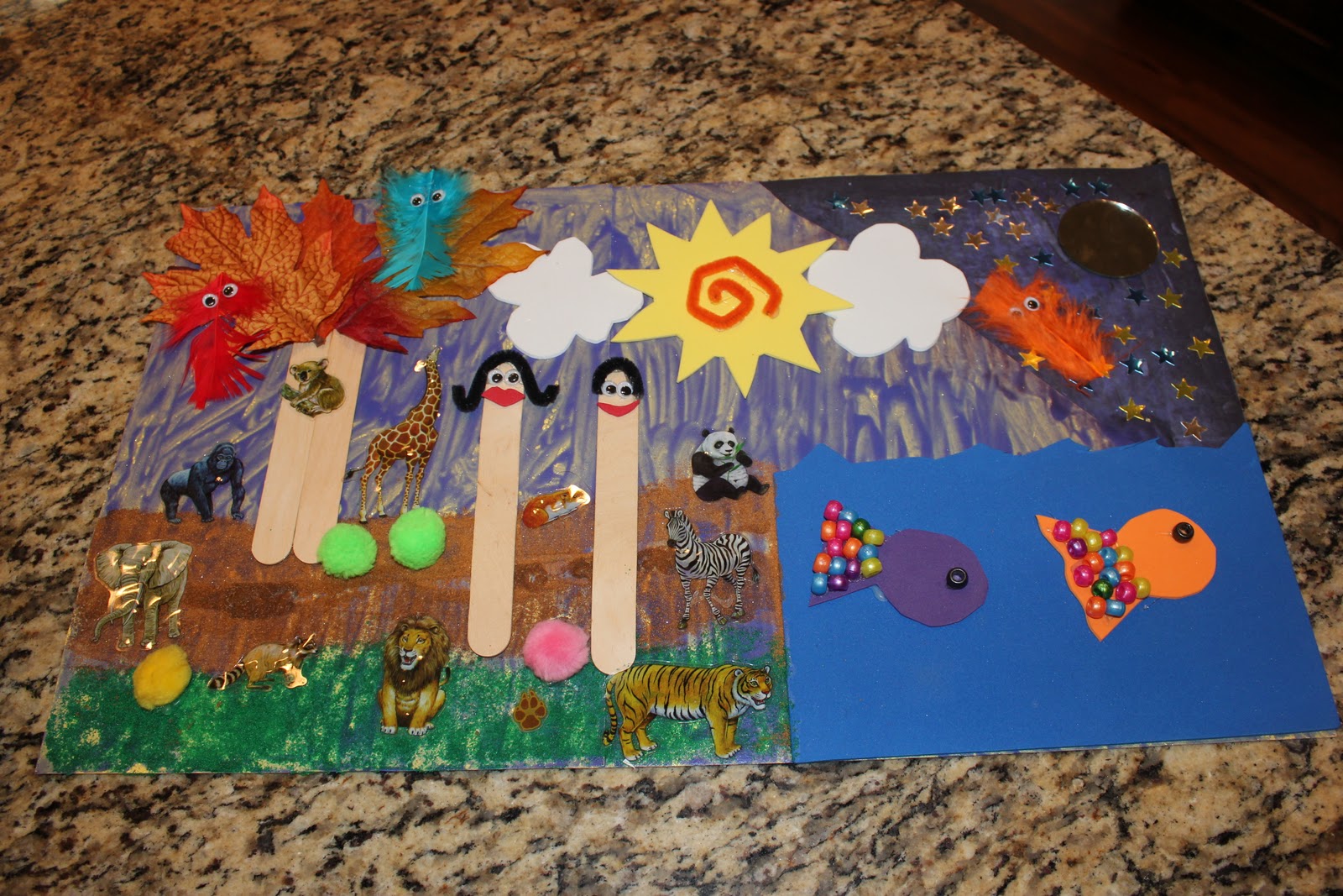 God's grace, my boys and the river: Creation Collage