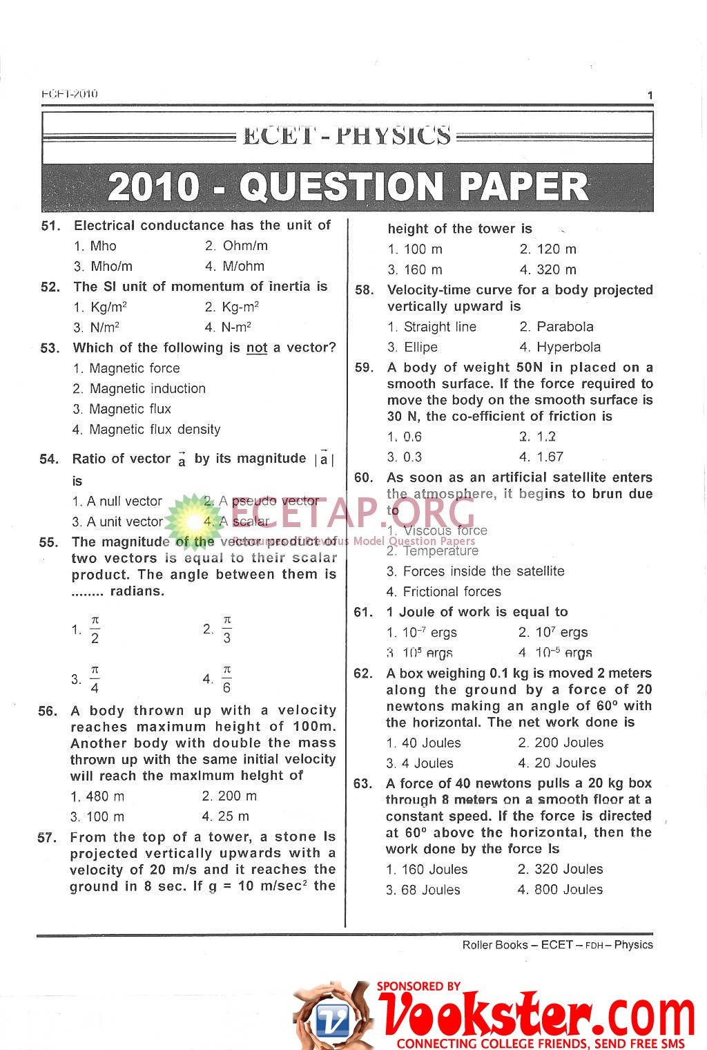 ECETAP - 2016, Previous, Model Papers, Question Papers EEE,ECE,SCE ...