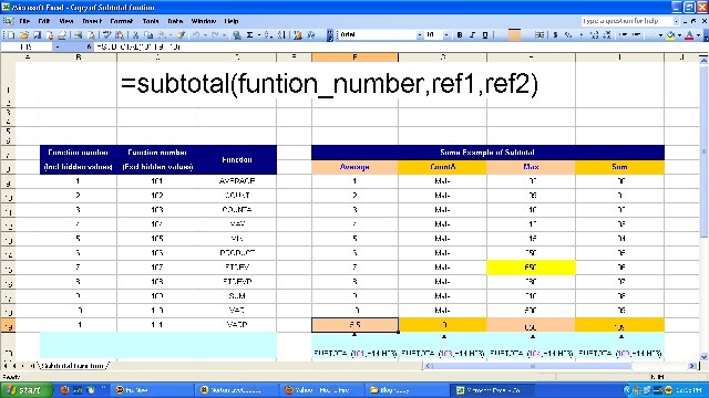 Subtotal function Use different way. | Learn Computer Subtotal function Use different way. | Learn Computer