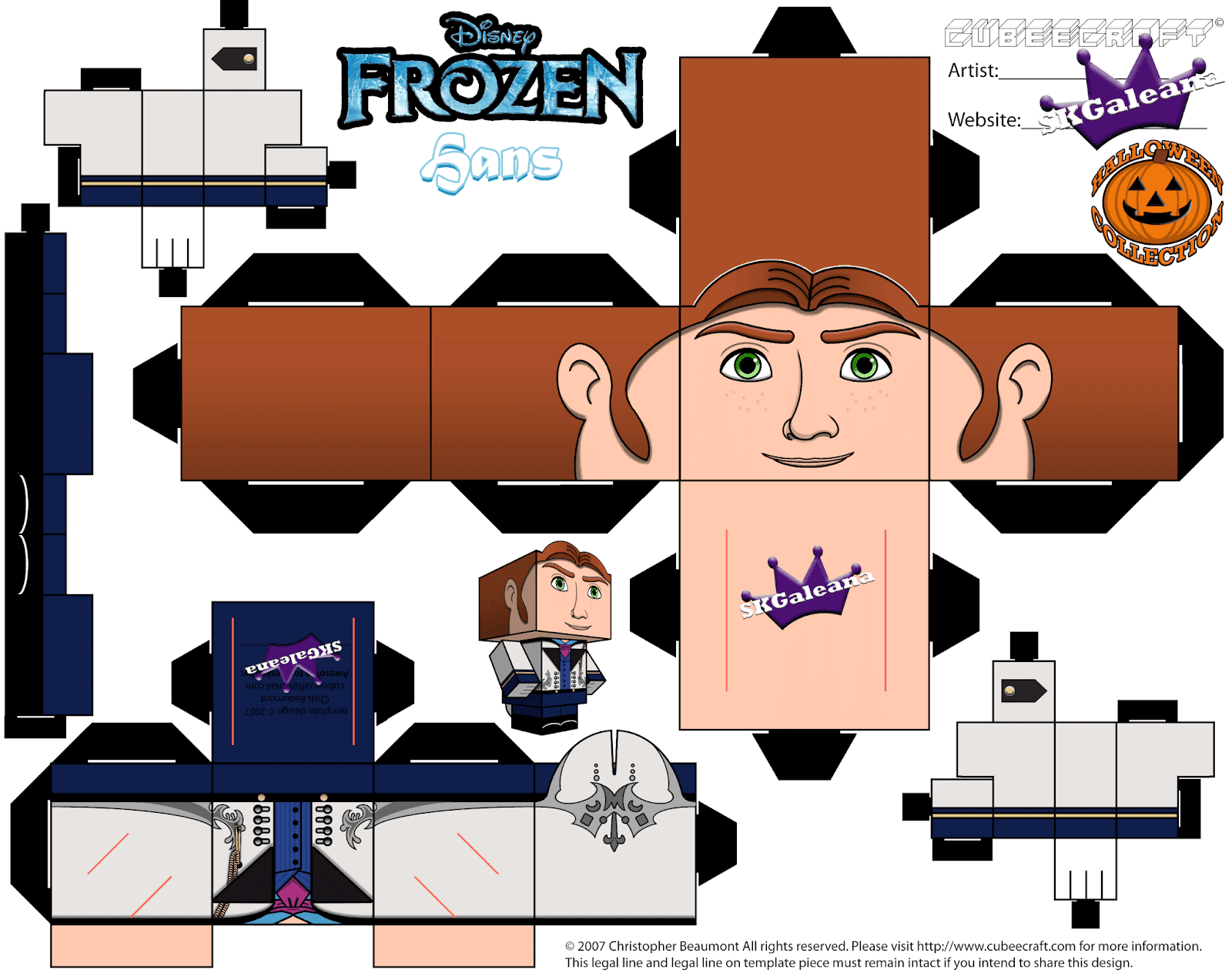 Frozen Karakterleri CubeCraft Oyuncakları | 3D Kağıt Maket Sanatı