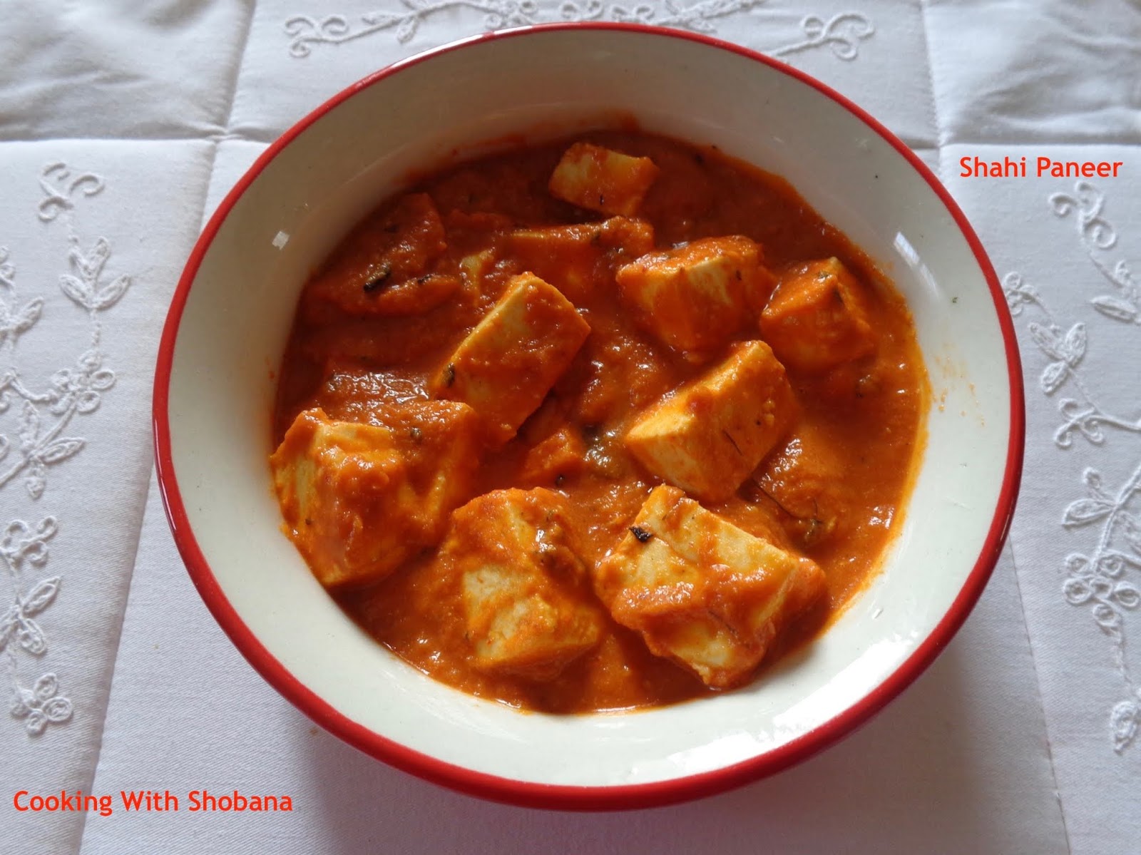 Cooking With Shobana : SHAHI PANEER