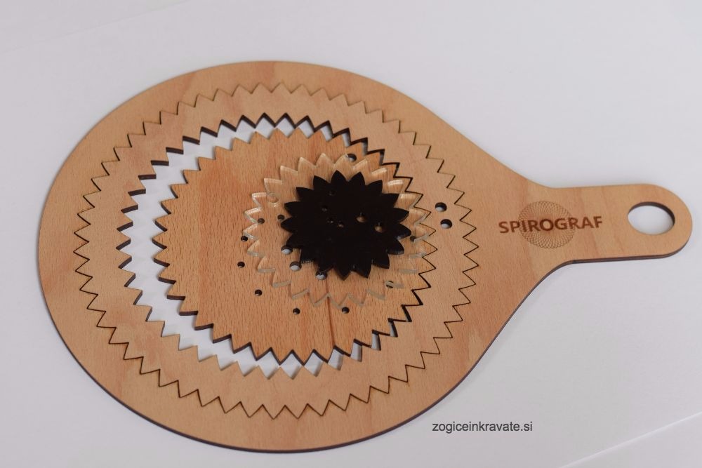 Leseni spirograf za otroke in odrasle [Pararok] - žogice in kravate