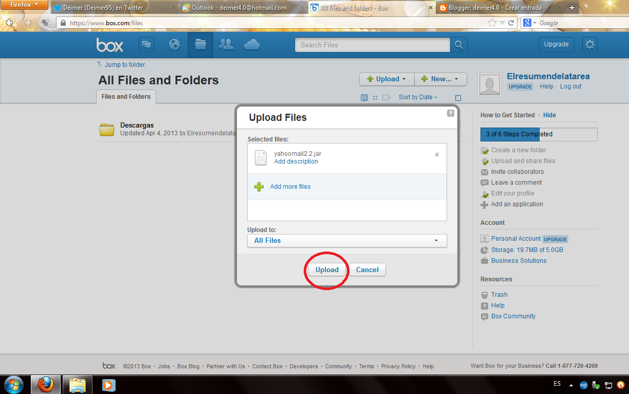 deimer4.0: Subiendo y compartiendo tus archivos con Box.com