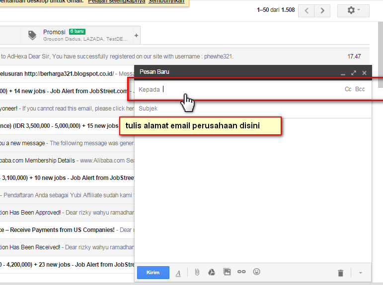 Cara Melamar Pekerjaan Melalui Email Beserta Tutorial Gambar Lengkap ...