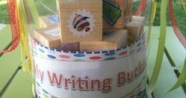Classroom Freebies Too: FREE Writing Bucket Label and Idea!