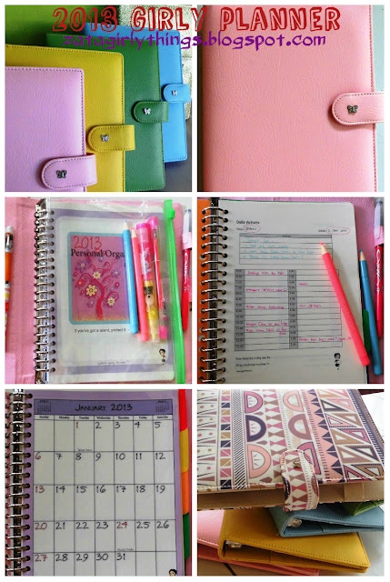 2013 girly planner