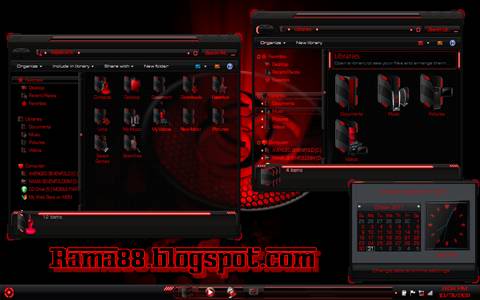 ☢♥ ⋙ⒷⓁⓄⒼ ⒼⒶⒹⓄ↔ⒼⒶⒹⓄ⋘♥☢: Icon Pack (Windows 7) + Red Extreme 7TSP