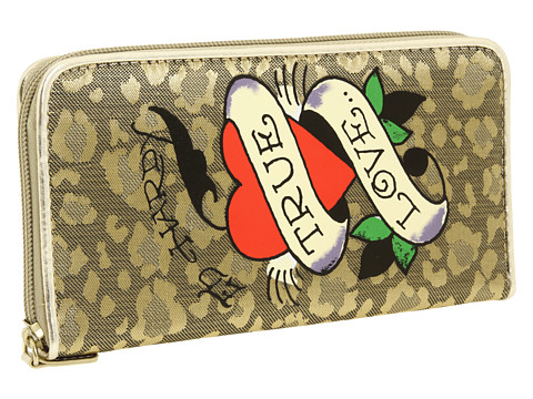 Great bargain for authentic designer brands!: ED HARDY Panthera Zip Wallet