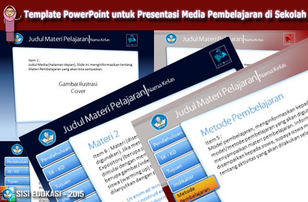 Template PowerPoint untuk Presentasi Media Pembelajaran di Sekolah SD ...