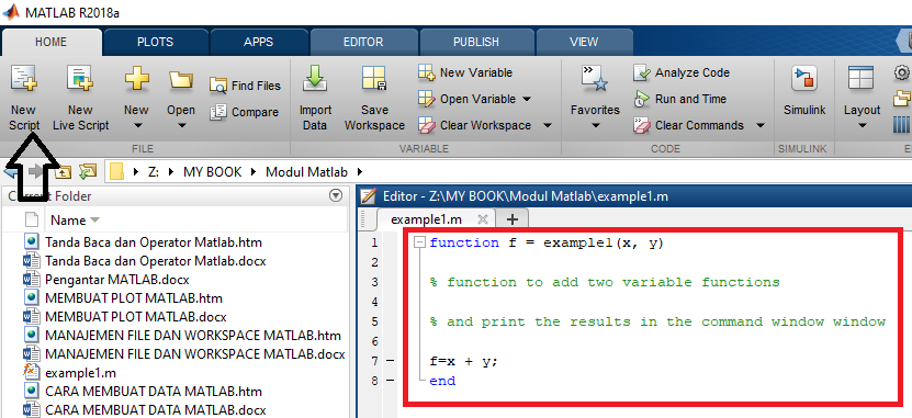 Creating a Function in MATLAB | Mathematica and Statistic Creating a Function in MATLAB | Mathematica and Statistic