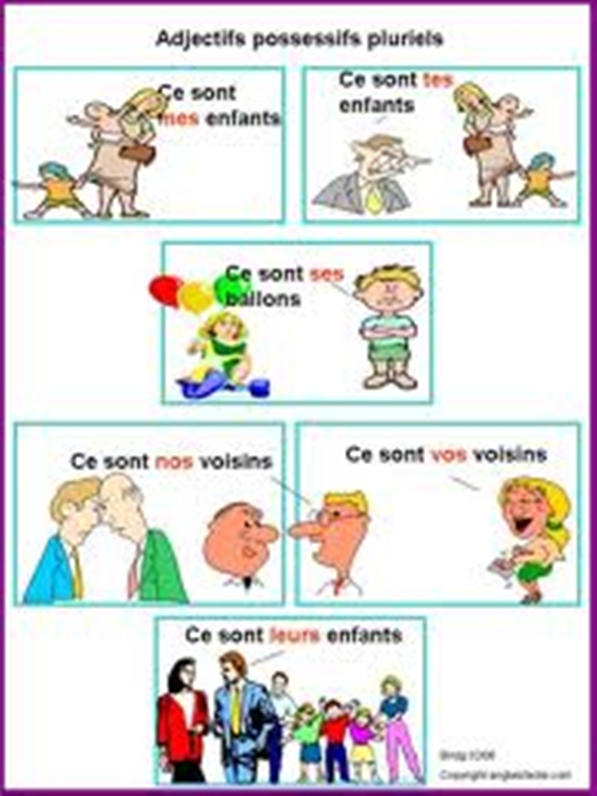 les adjectifs possessifs