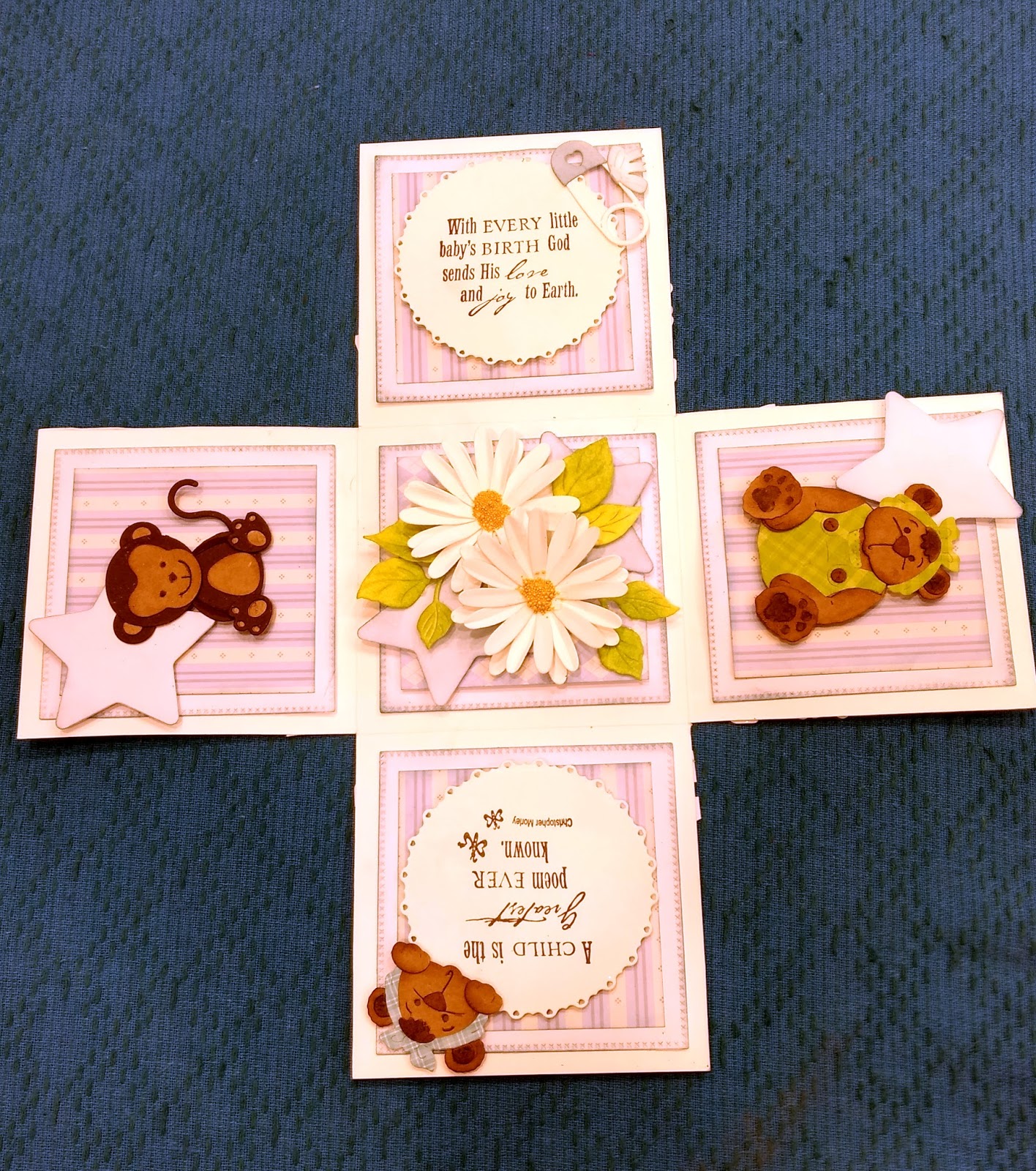 CottageCutz: Baby Boy Explosion Box card