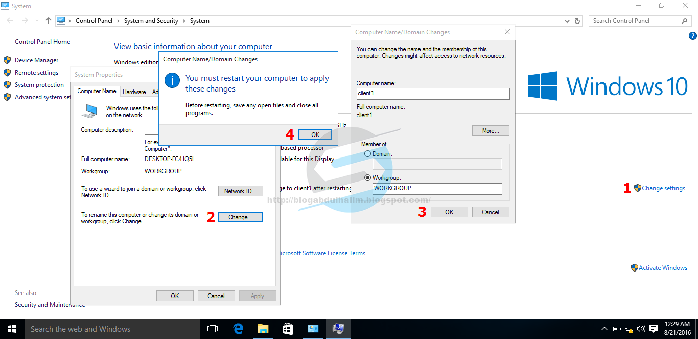 Cara Join Domain di Windows 10 ~ Blog Abdul Halim