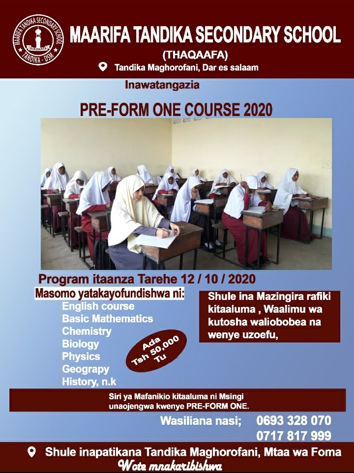 MAARIFA TANDIKA SECONDARY SCHOOL