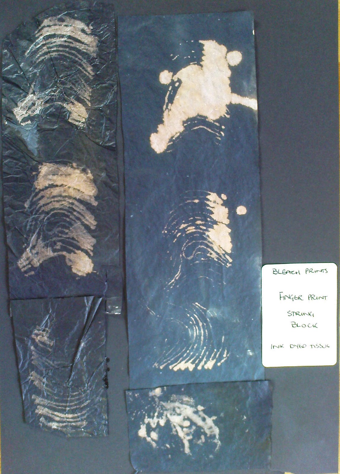 Stitch mark: Making patterns and bleached patterned papers