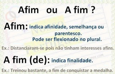 Afim ou A fim?