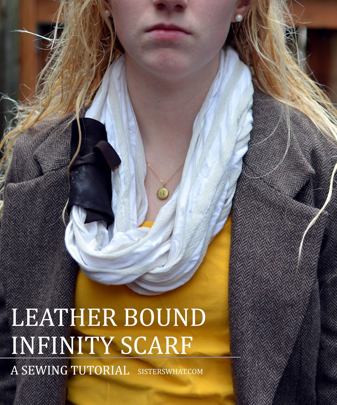 Leather Bound Infinity Scarf - Sisters, What!