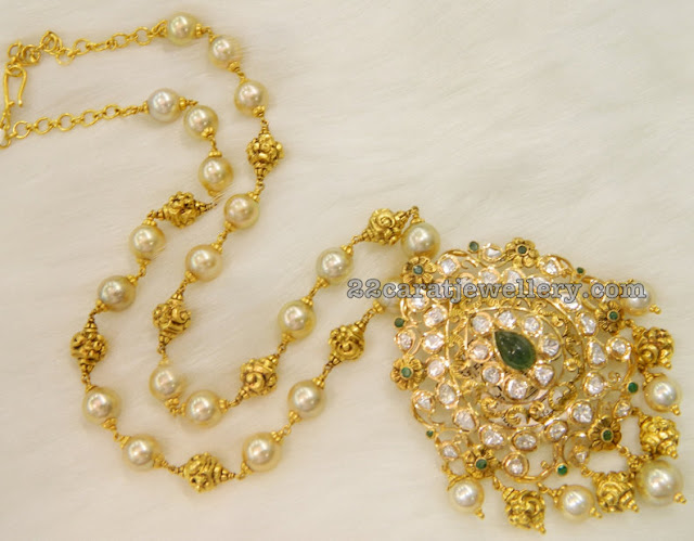 60gram Pearls Set with Pendant - Jewellery Designs