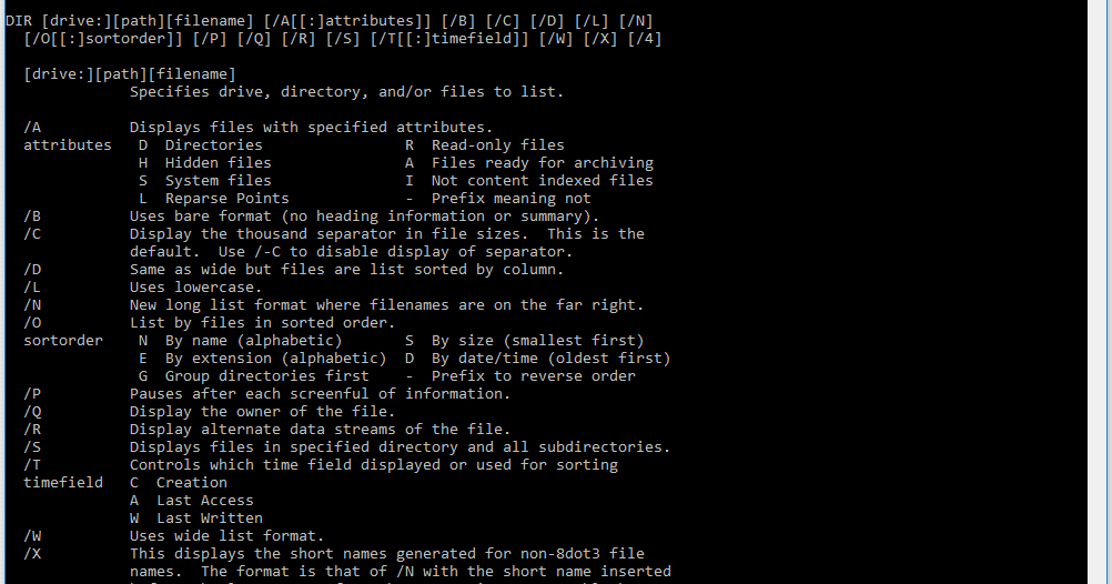 Tips y optimisación Windows : Cómo usar el comando DIR en Windows