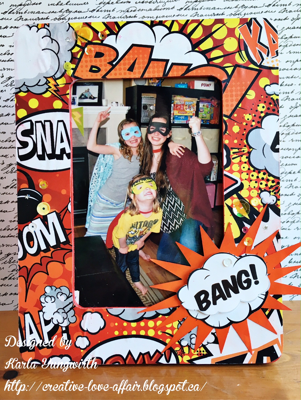 Karla Yungwirth Designs: Sydney's Superhero Frame!