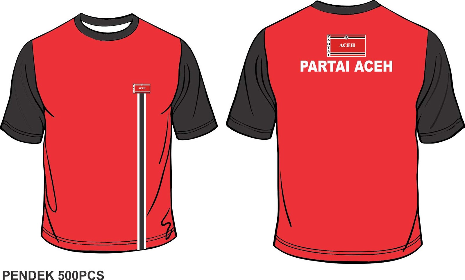 KAOS LENGAN PANJANG PARTAI ACEH WARNA MERAH HITAM - UDIN SENEN ...