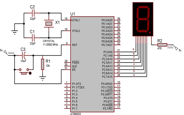 7 Segment Display Interfacing With 8051 Microcontroller - CONSBEDDED