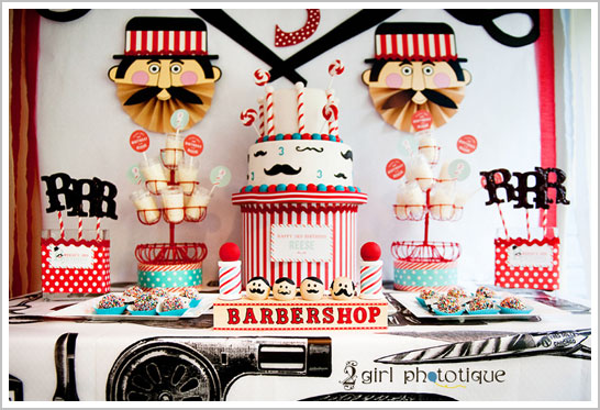 Home Confetti: Barbershop Birthday Party