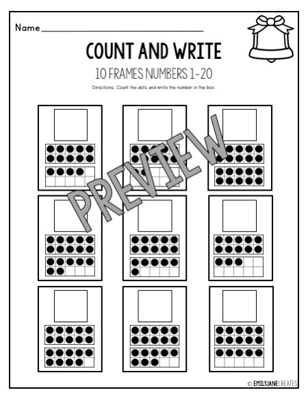 Emily Jane Creates: DECEMBER NO PREP KINDERGARTEN PACKET-OVER 100 PAGES!