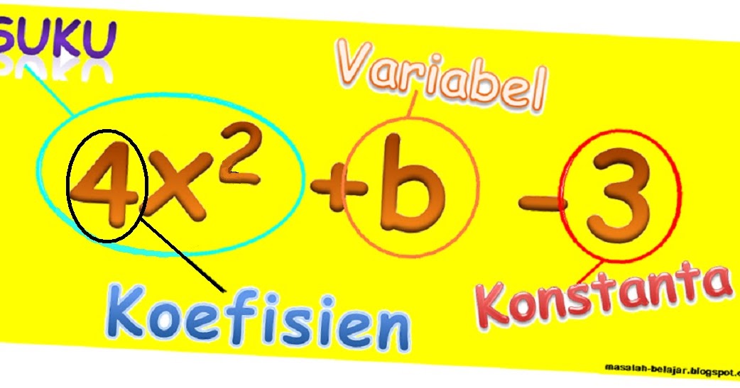 Apa Perbedaan antara Variabel, Konstanta, Koefisien, dan Suku Aljabar ...