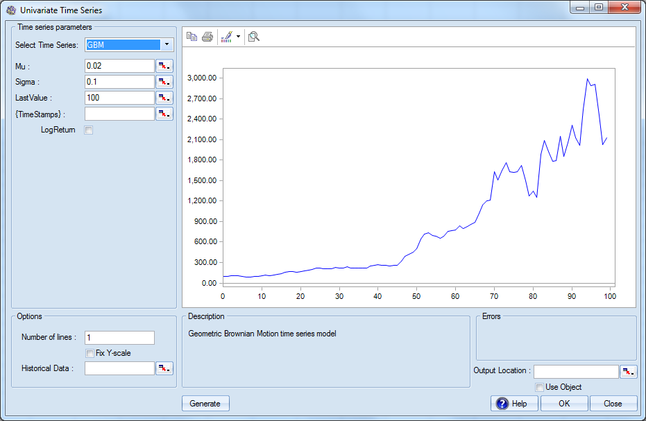 The Vantage Point Excel Modelrisk Univariate Time Series Modeling