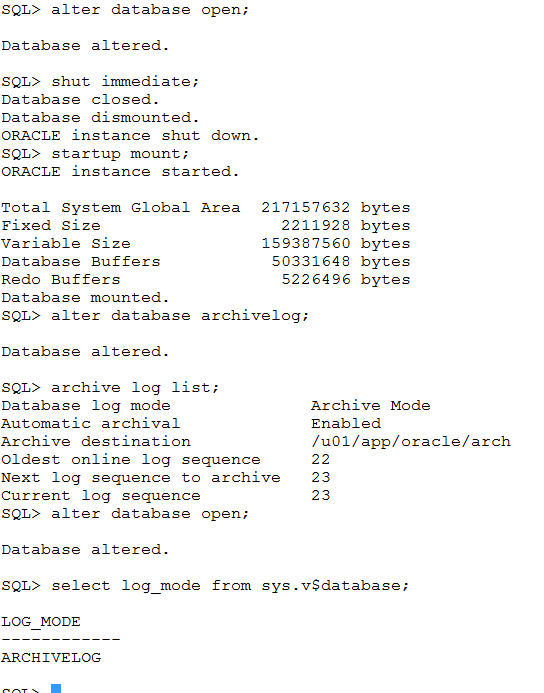 Apps Dba Material Archivelog Mode In Database