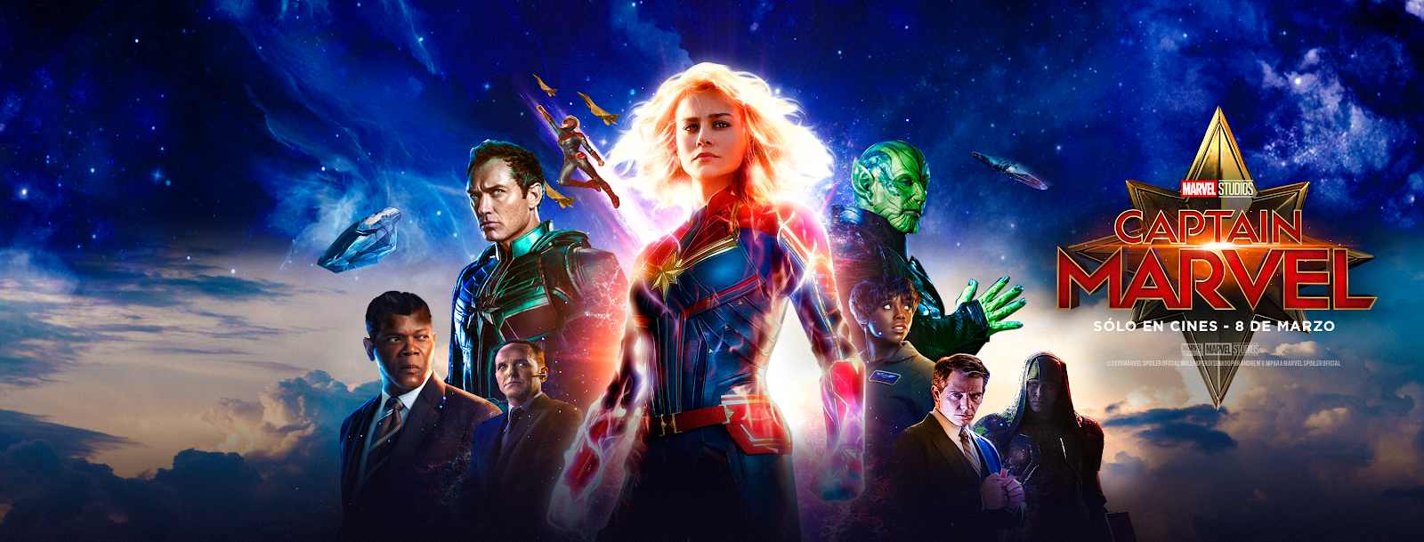 Marvel Spoiler Oficial: CAPTAIN MARVEL (Capitana Marvel) Banner HD 4K
