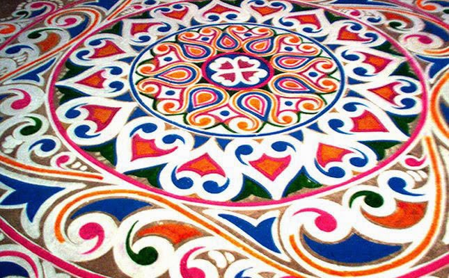 Wedding Snaps: Wedding Alpona DesignWedding Snaps