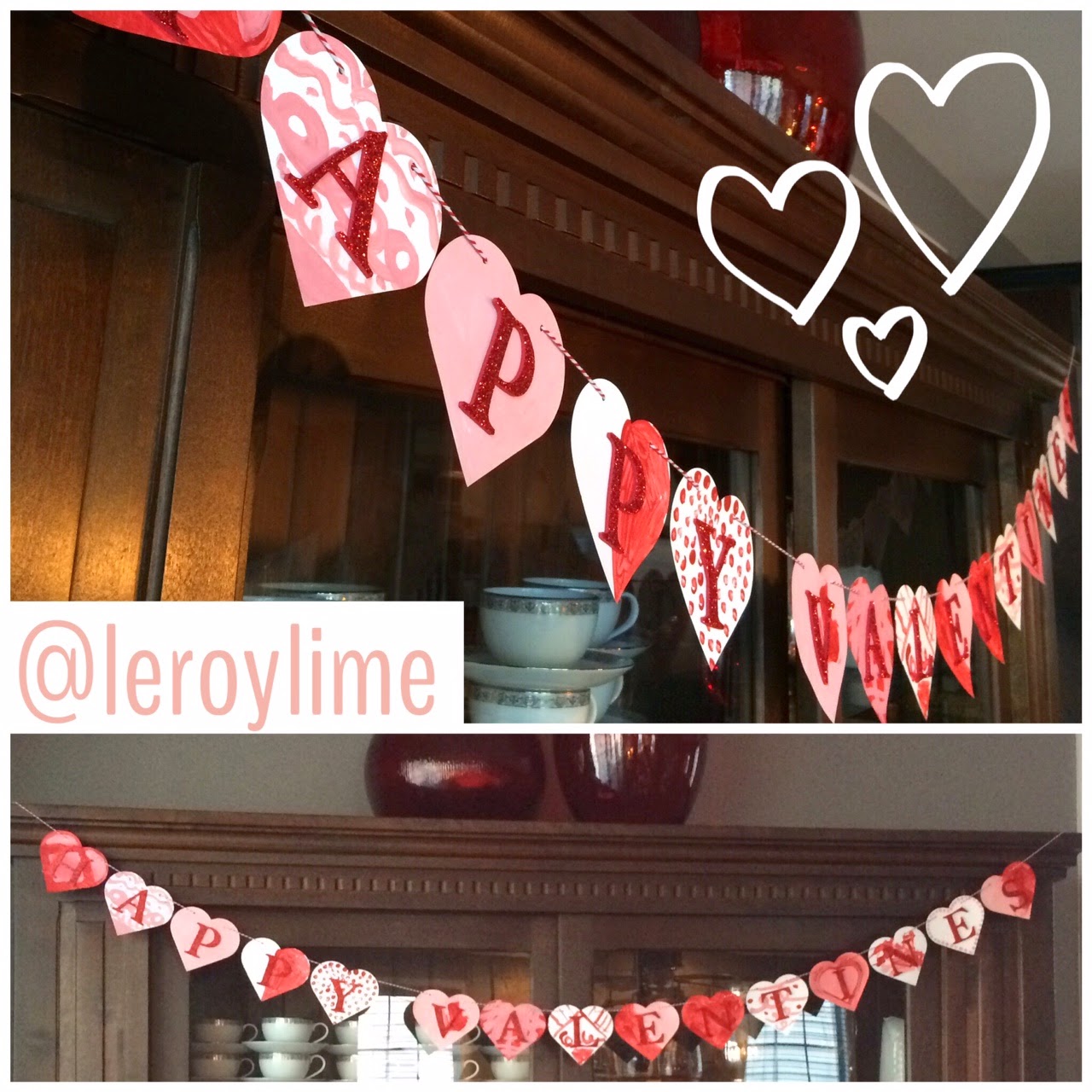 LeroyLime: Valentine Heart Banner - Kid Craft