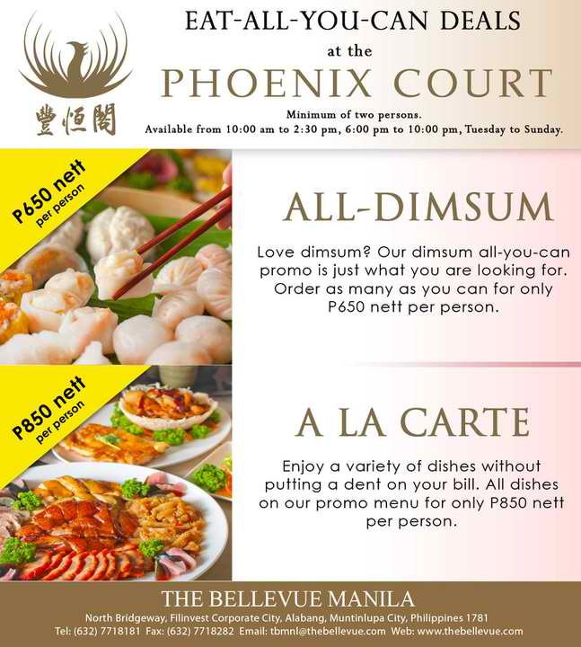 Fresh Promos: Phoenix Court: Dimsum All You Can @ Php650