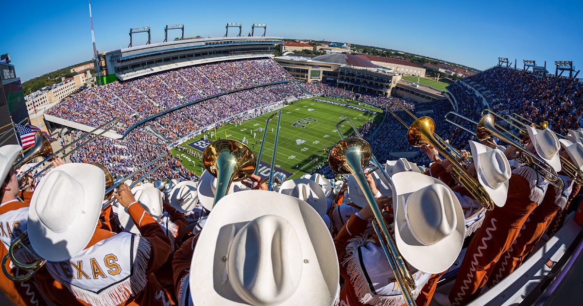 The University of Texas Longhorns football game against TCU in Fort ...