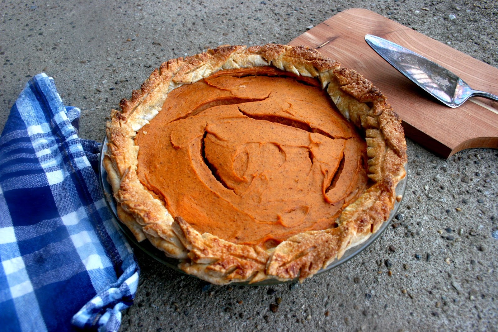 Nothing in the House: Sweet Potato Pie with Cornmeal Crust
