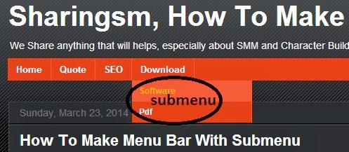SharingSM, How To Make: How To Make Menu Bar With Submenu