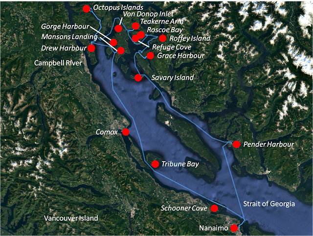 heatherstreetsailing: Sample Itinerary to Desolation Sound