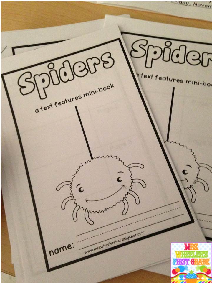 Mrs. Wheeler's First Grade Tidbits: Spider Freebies