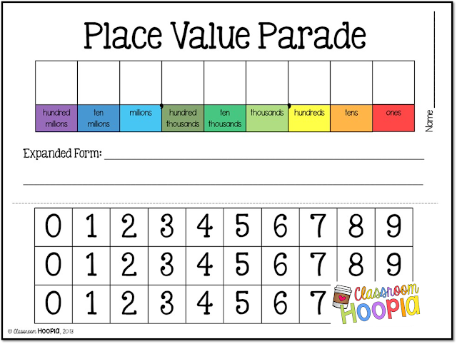 Classroom Hoopla: Place Value Parade: My Favorite Tactile Number ...