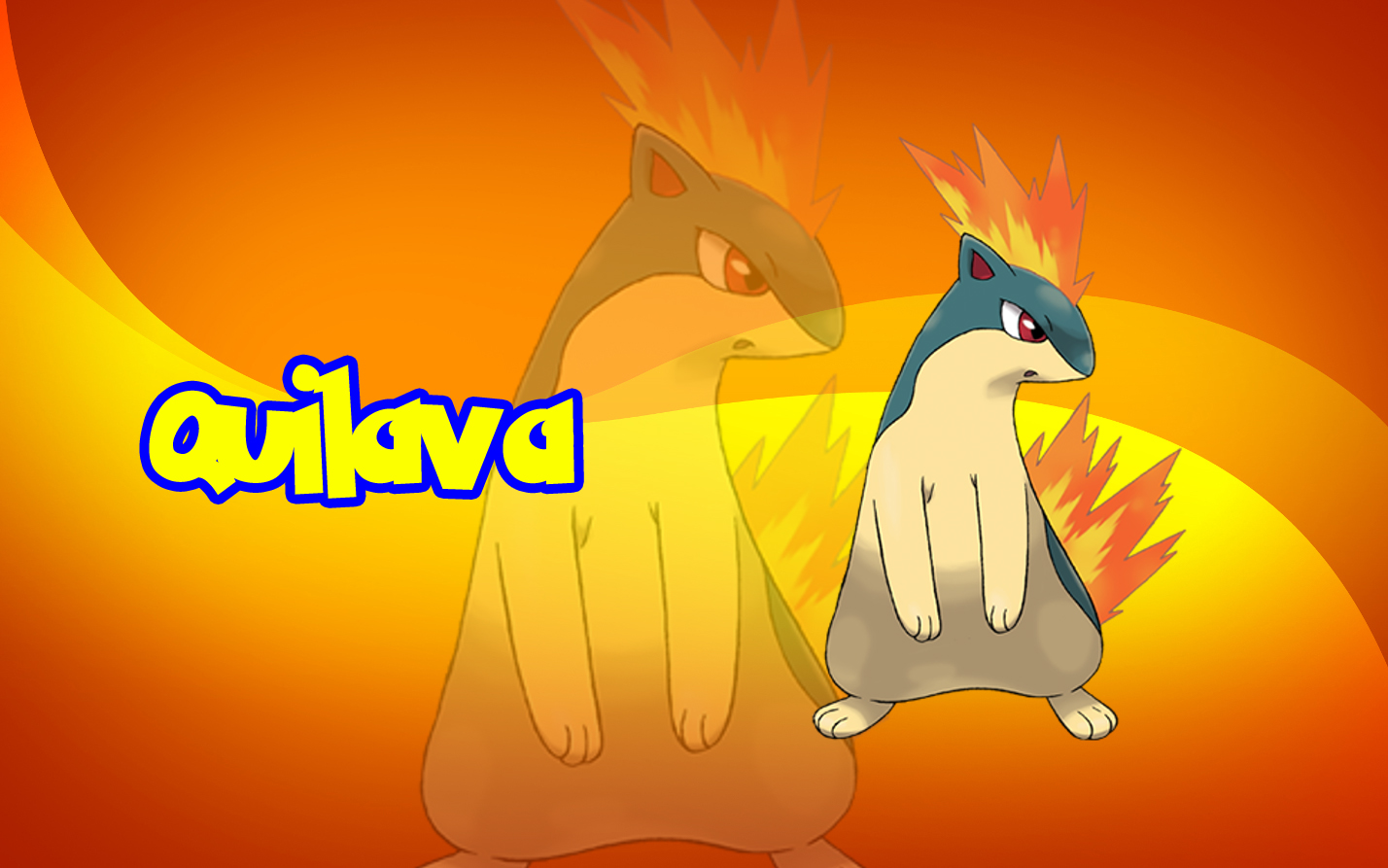 Wallpapers Pokémon: Wallpapers Quilava,Noctowl,Ariados,Floatzel y Bronzong
