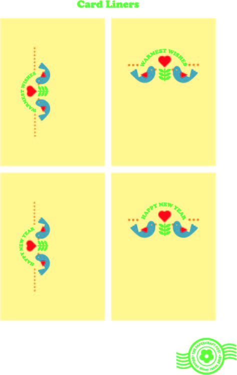 The Papercraft Post: Free Printable Folk Art Season's Greetings Cards