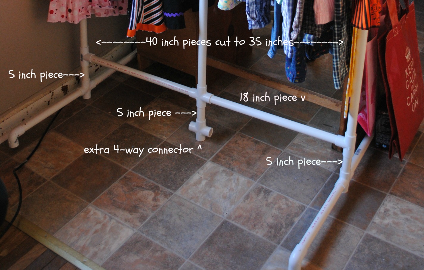 Phunky Phashions: PVC Pipe Garment Rack Do-Over
