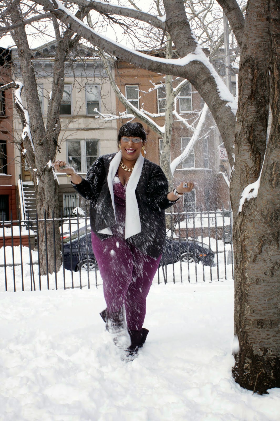 Akeenay Fat Girls Fashion Corner: Sexy Plum in the Snow