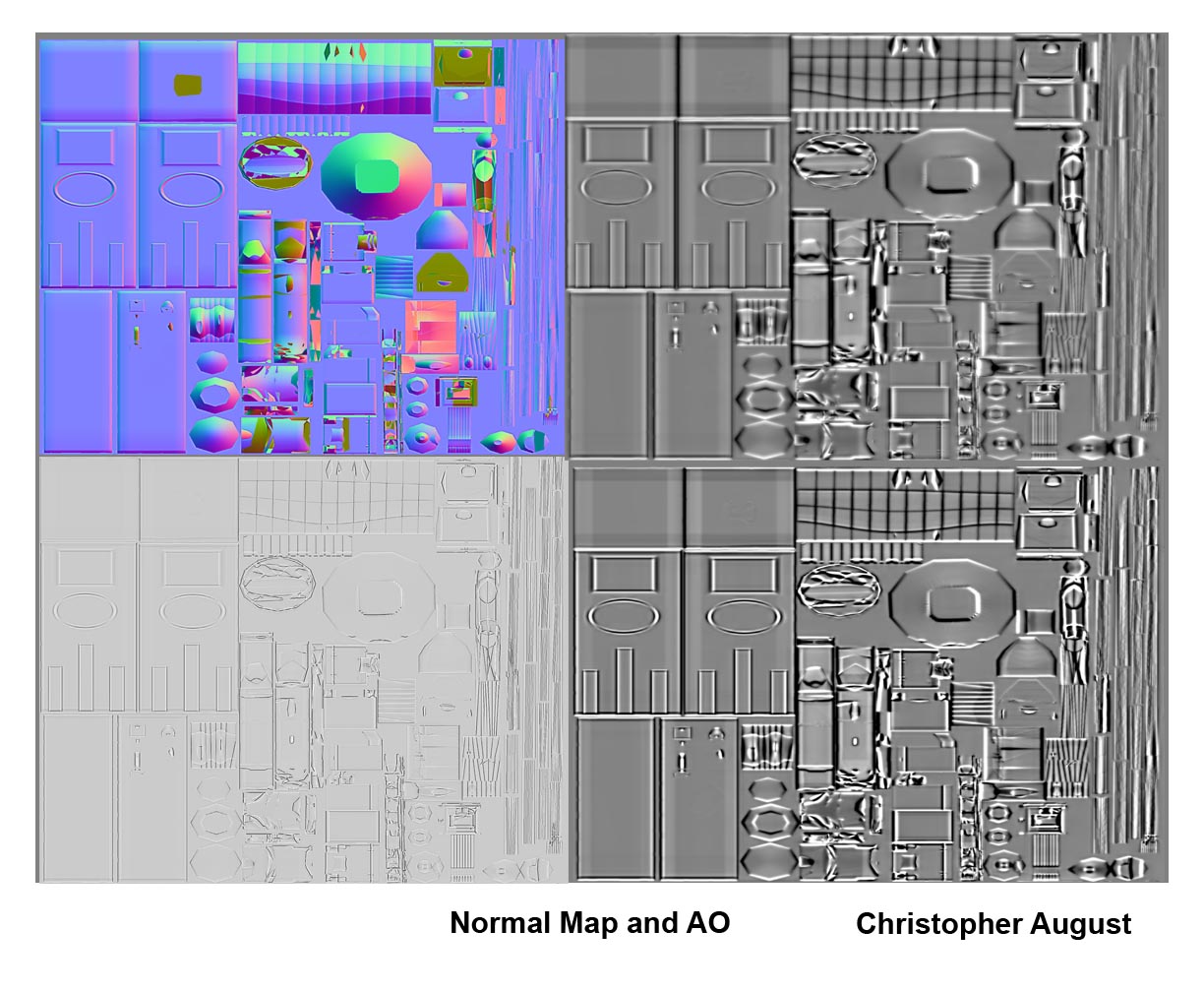 Christopher August: Gas Pump Normal Map and AO